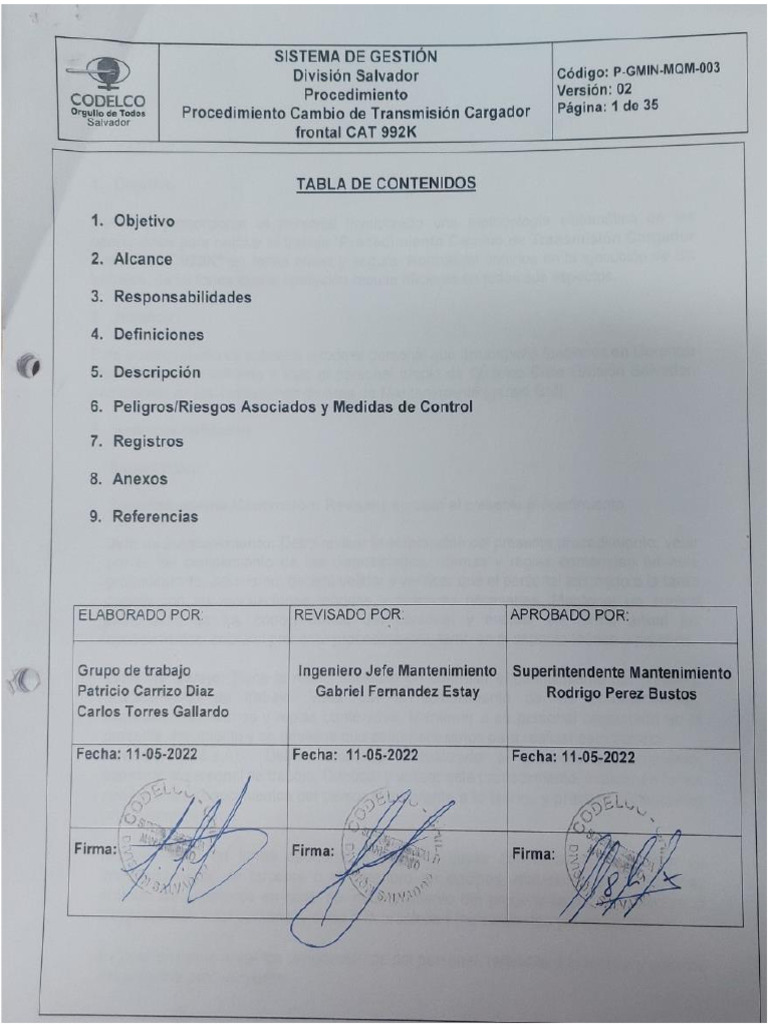 003 Procedimiento Procedimiento Cambio de Transmisión Cargador Frontal CAT 992K PDF | PDF ...