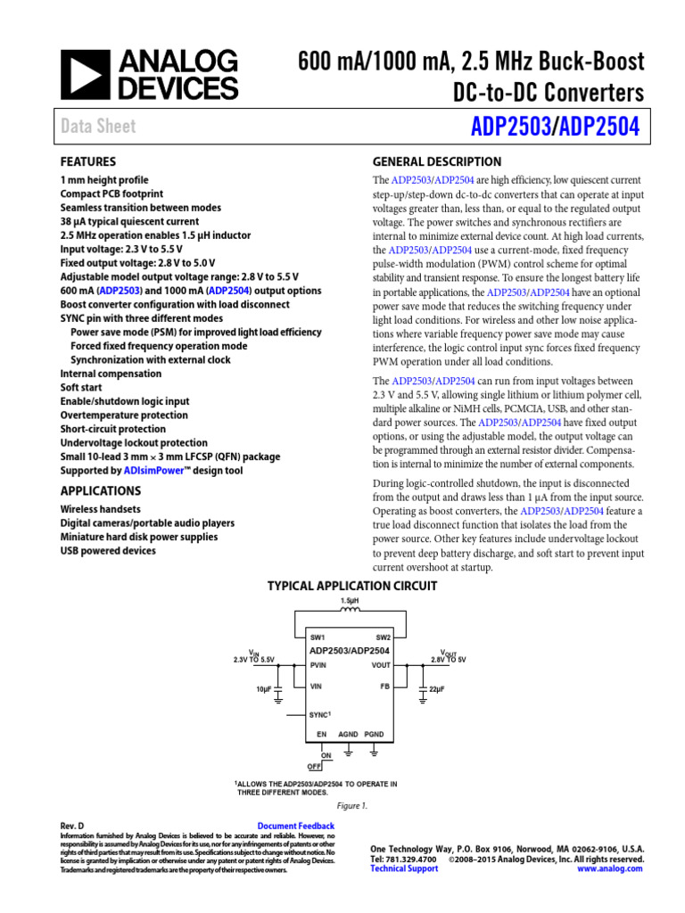 ADP2503_2504 | PDF | Electronics | Electrical Engineering