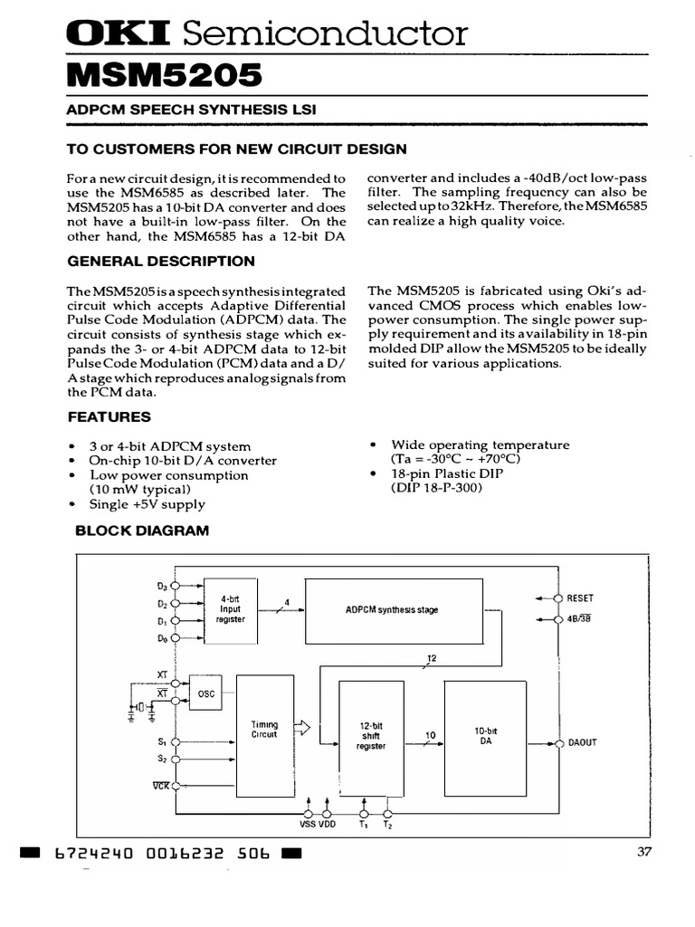 MSM5205 | PDF | Computer Engineering | Electronics