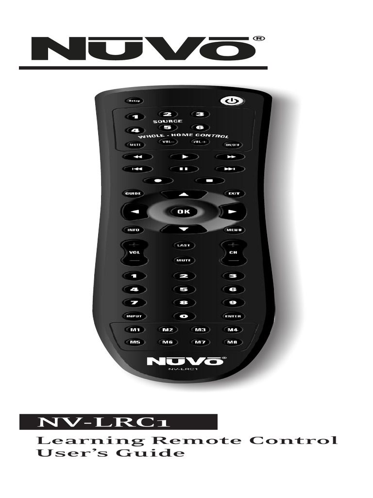 Nuvo NV-LRC1 Remote Control | PDF | Remote Control | Videocassette Recorder