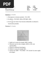 Examen de Maths 6ème EB6 2023 | PDF