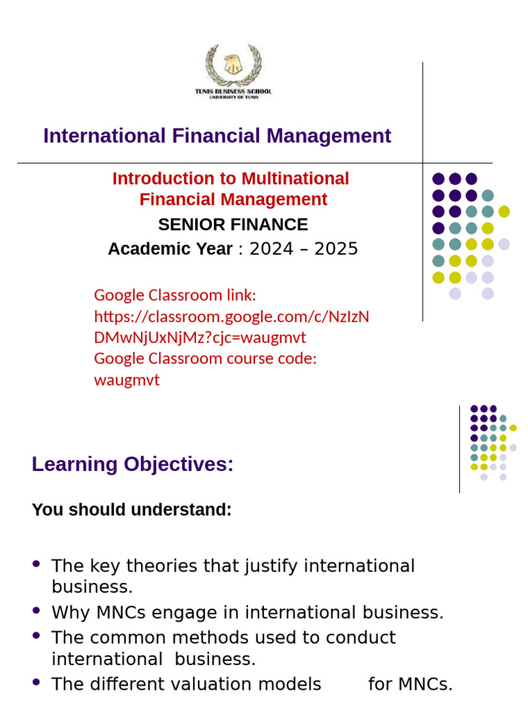 Chapter 1 IFM-Part I | PDF | Multinational Corporation | Market (Economics)