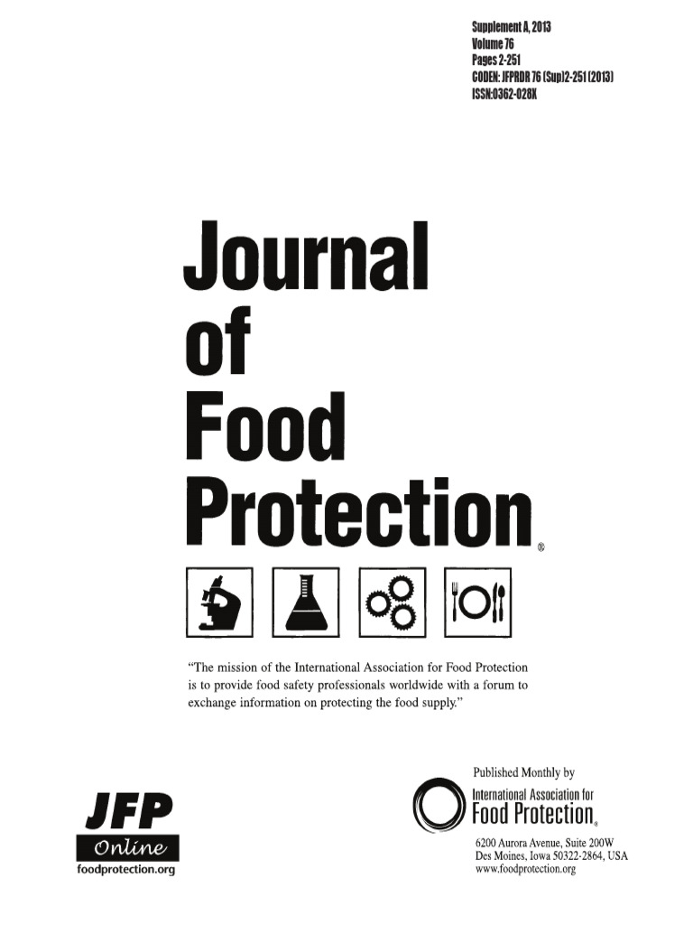 Journal of Food Protection | PDF | Food Safety | Foodborne Illness