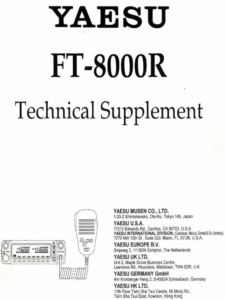 Yaesu FT 8000R Service ID6227 | PDF