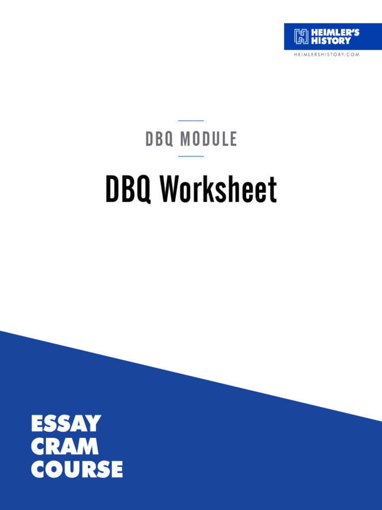HH Cram Course DBQ WORKSHEET | PDF | Standardized Tests | Student ...