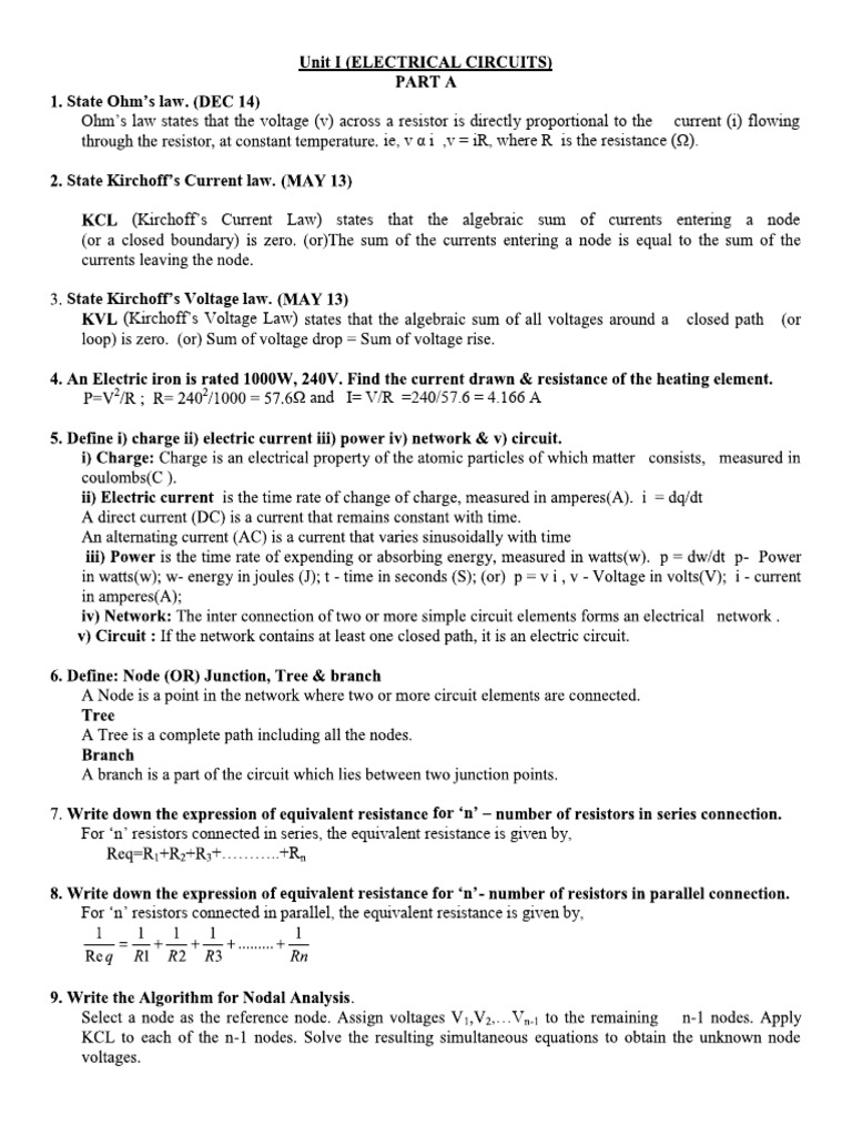 Electrical Circuit Laws and Theorems | PDF | Teaching Methods ...