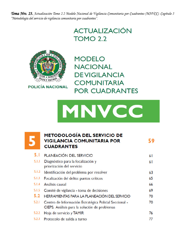 Tema Nro. 23.: Actualización Tomo 2.2 Modelo Nacional de Vigilancia ...