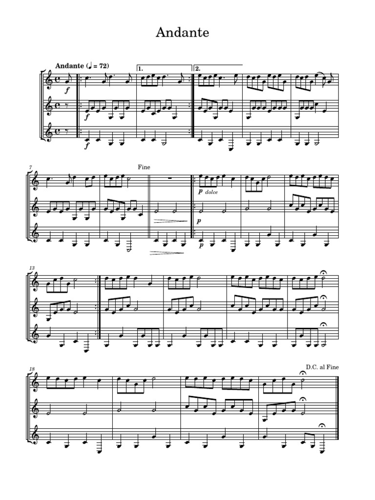 Andante Musical Composition Guide | PDF