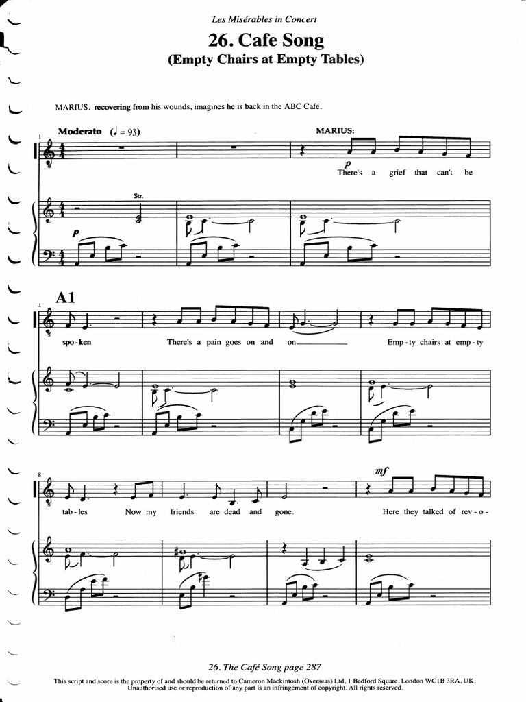 Marius. Cafe Song | PDF | Musical Forms
