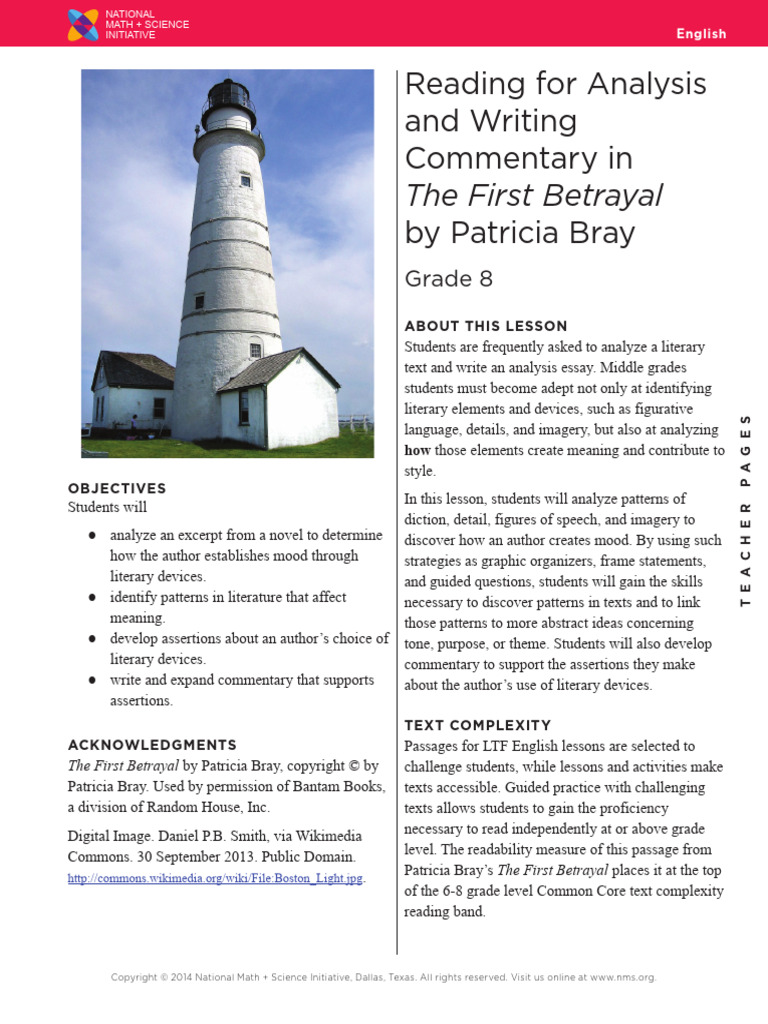 Writing Commentary in The First Betrayal | PDF | Essays | Literary ...