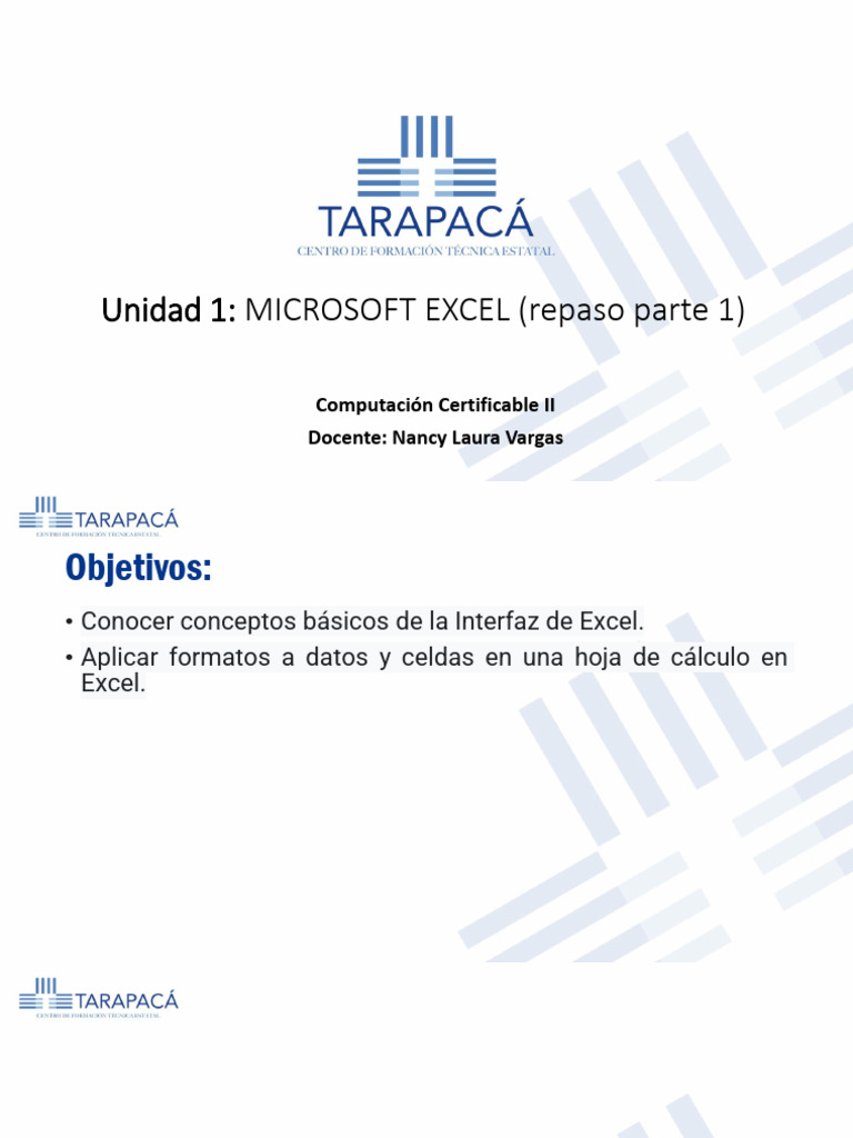 Excel (Repaso Parte 1) | PDF | Microsoft Excel | Hoja de cálculo