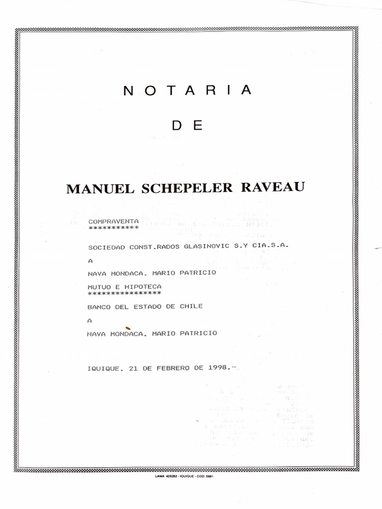 Notaria: Manuel Raveau | PDF | Pagos | Interés