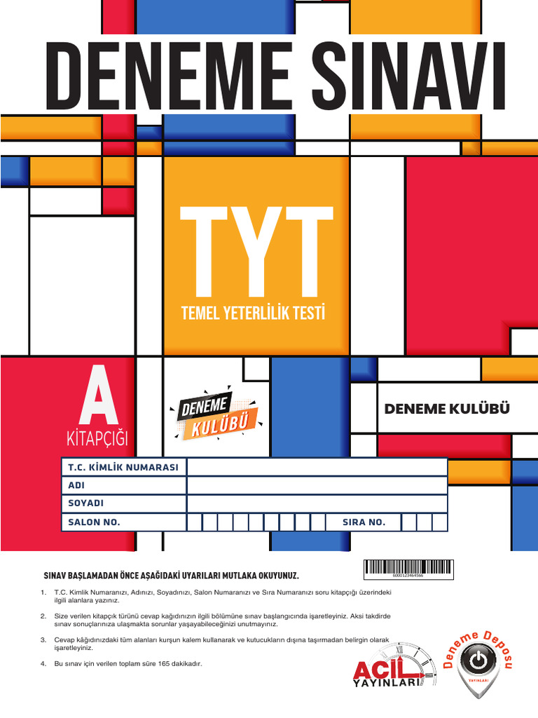 @QueenDeneme 2025 ACİL TYT 1 DENEME KULÜBÜ | PDF