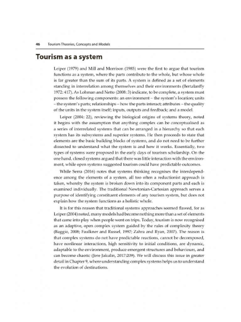 McKercher & Prideaux 2020. La Estructura Del Turismo en Tourism Theories, Concepts and Models-2 ...