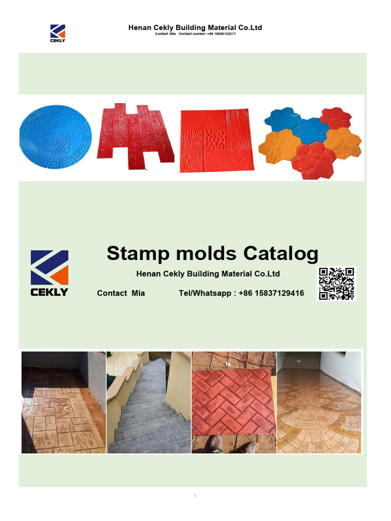 Stamp Molds Catalog - Cekly CO, LTD | PDF | Building Materials | Masonry
