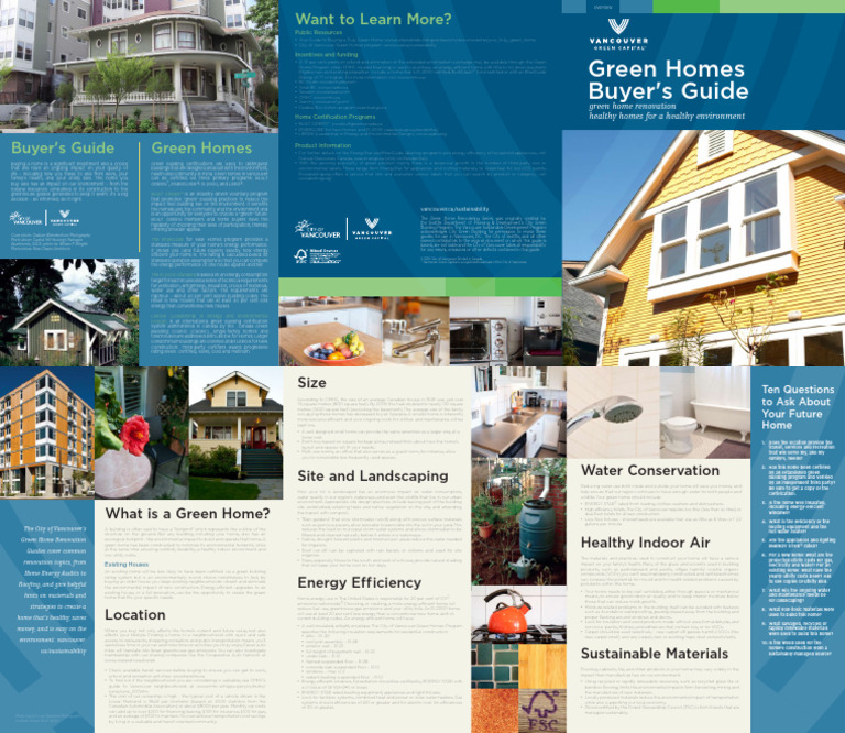 green-home-buyers-guide | PDF | Efficient Energy Use | Green Building