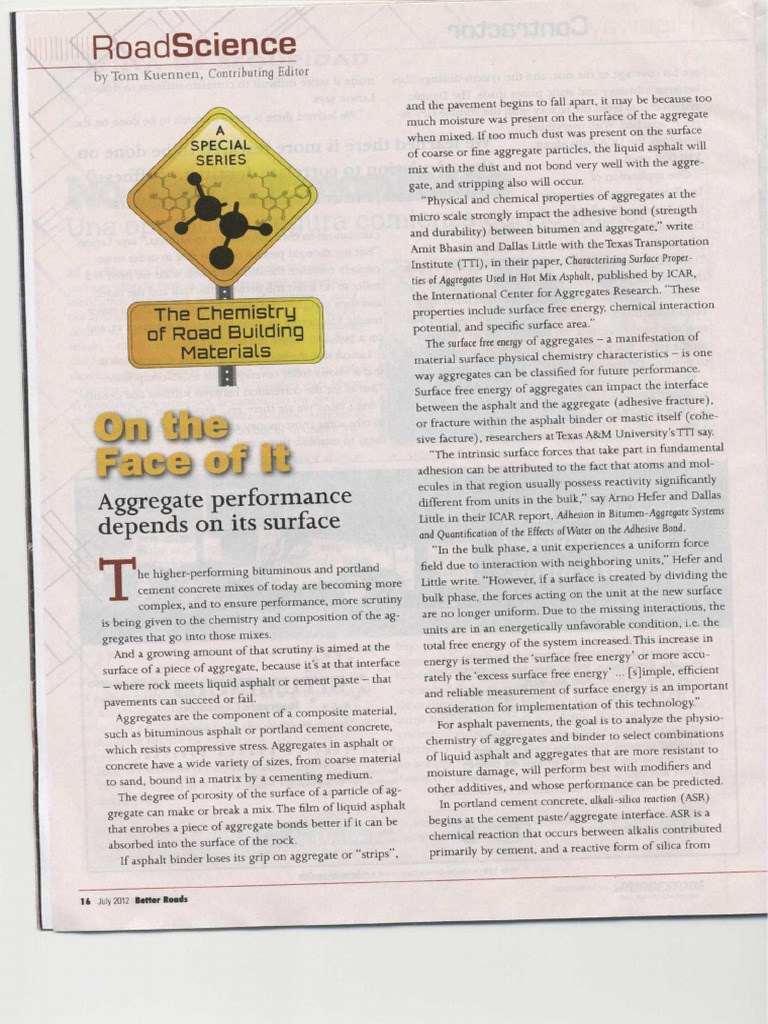 Aggregate Surface Characteristics | PDF