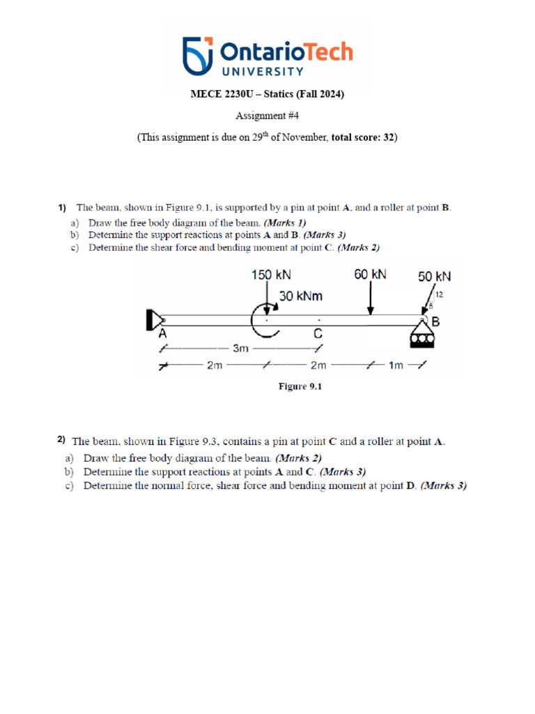 Statics Assignment #4 Details Fall 2024 | PDF | Teaching Methods ...