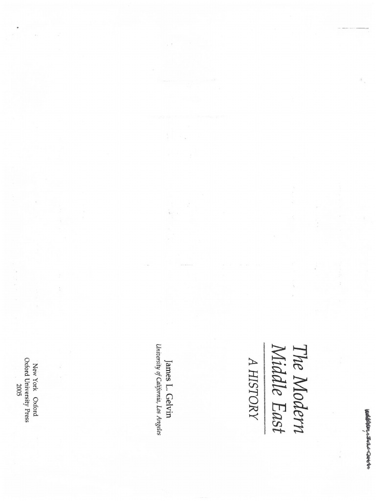 Gelvin, The Modern Middle East | PDF