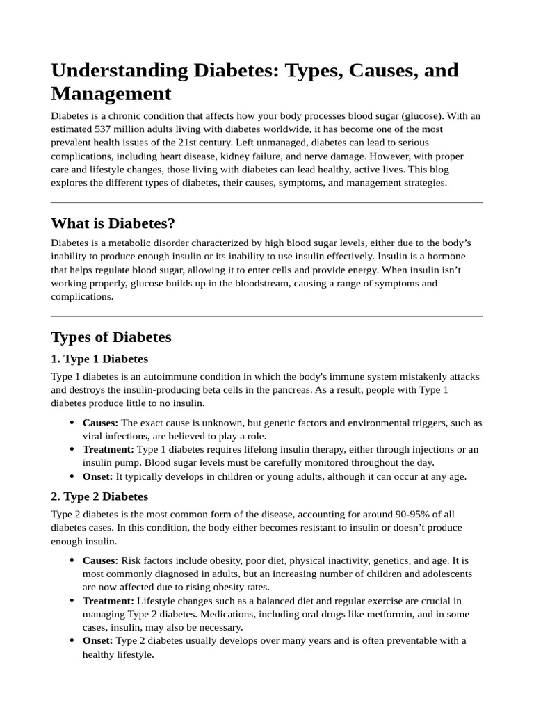 Understanding Diabetes | PDF | Diabetes | Gestational Diabetes