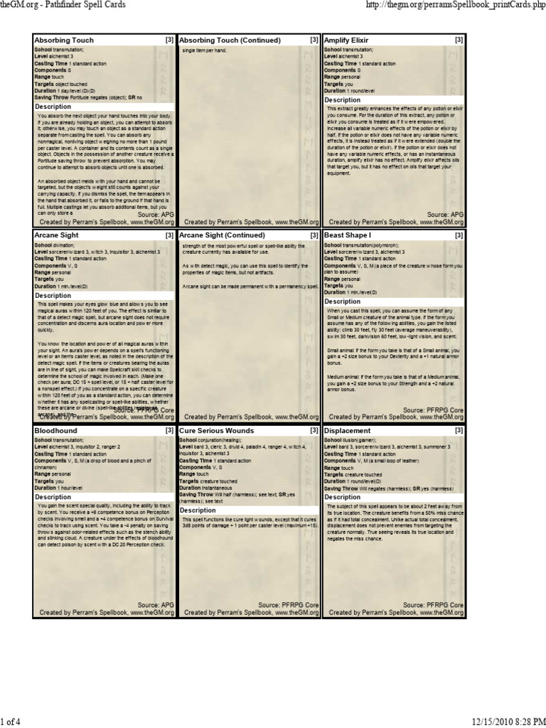 Alchemist Spell Level 3 | PDF