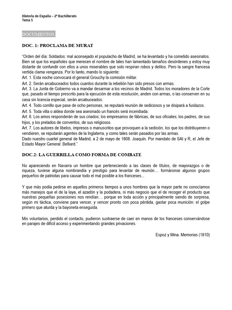 Documentos Tema 5 | PDF | Conflictos del segundo milenio | Conflictos