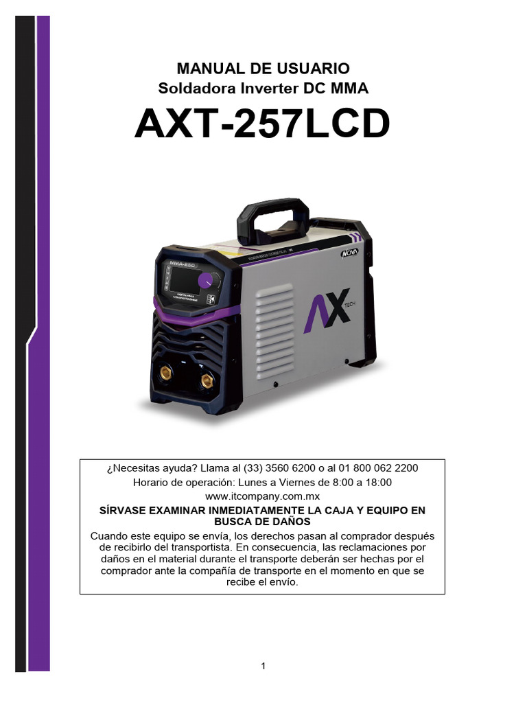 Manual Axt-257lcd | PDF | Soldadura | Construcción