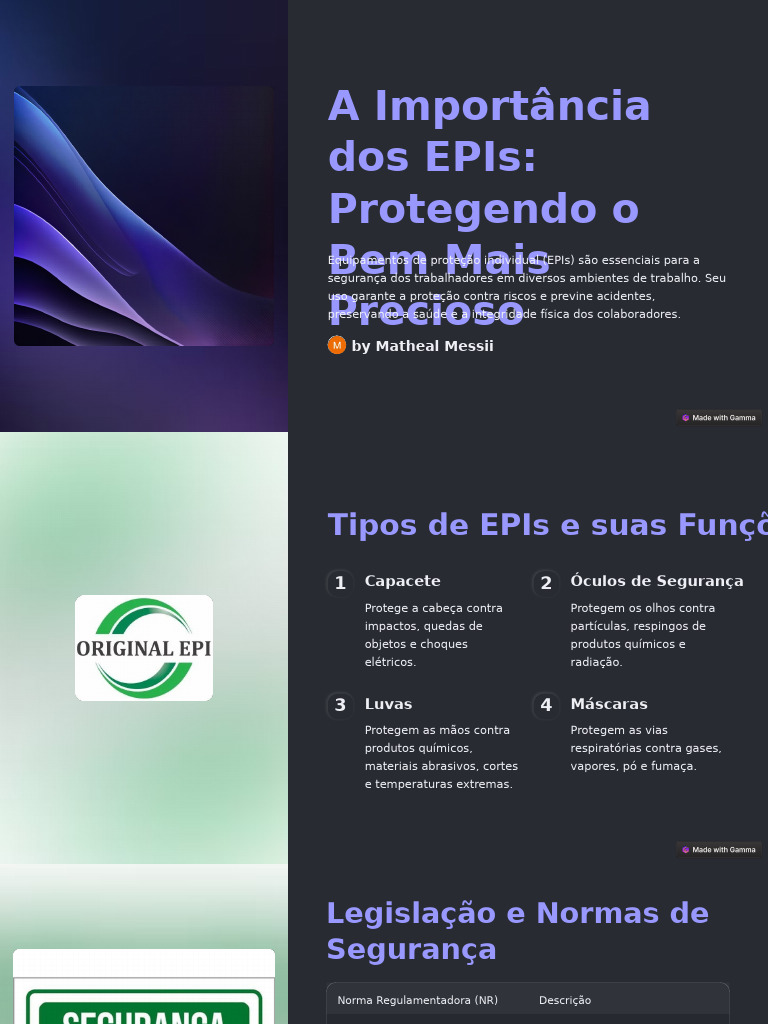 A Importancia Dos EPIs Protegendo o Bem Mais Precioso | PDF | Capacete