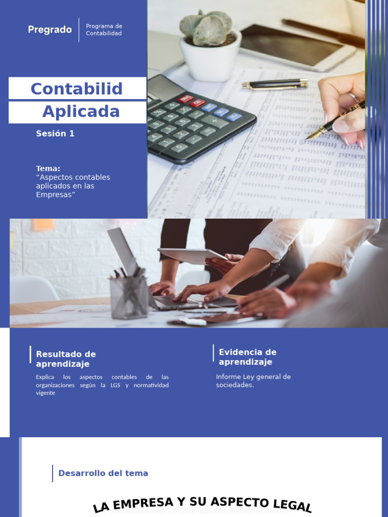 Sesión 1 - Aspectos Contables de La Empresa | PDF | Business | Contabilidad
