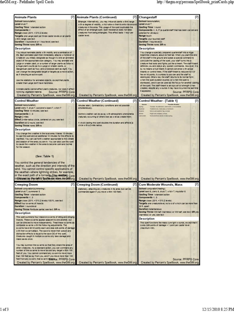 Druid Spell Level 7 | PDF