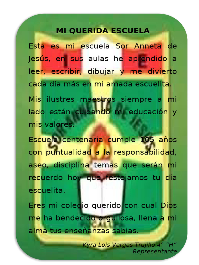 Mi Querida Escuela | PDF | Relaciones personales, crianza y desarrollo ...