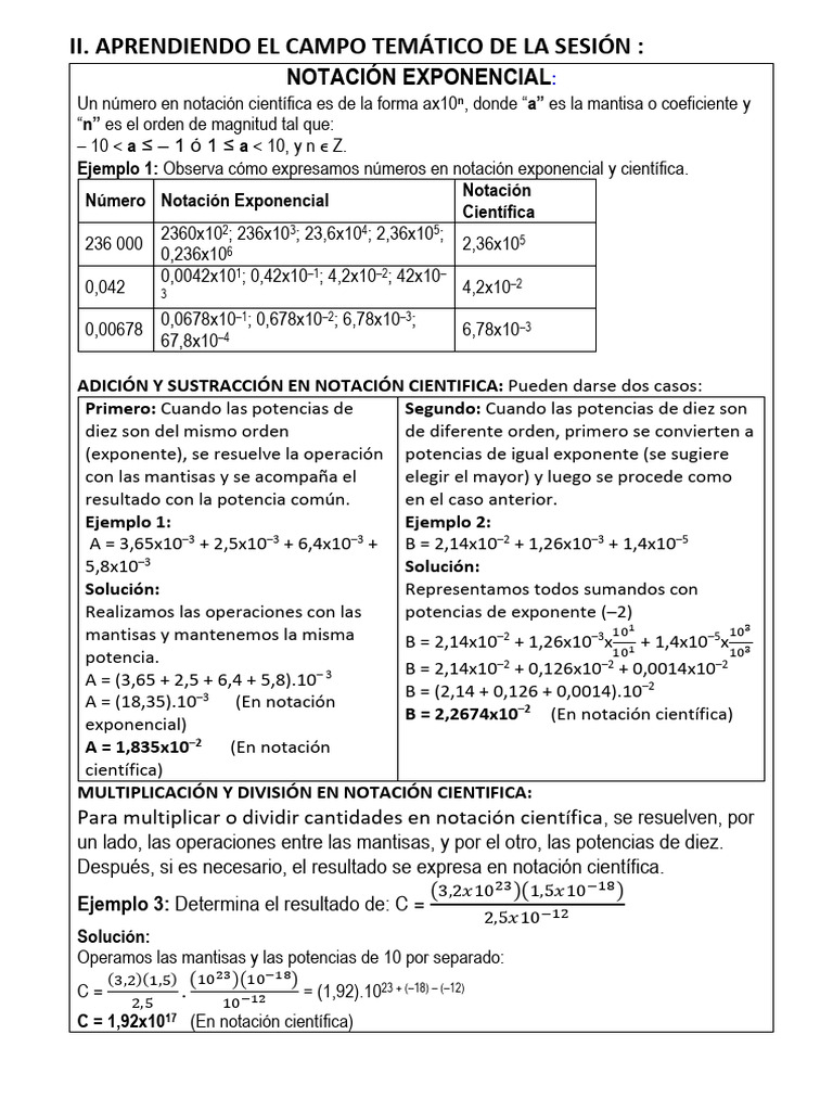 Sesion 04 Campo Tematico Alumno 1 | PDF | Aritmética | Matemáticas