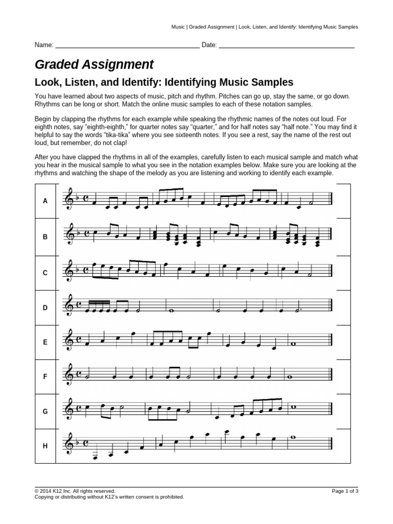 Graded Assignment: Look, Listen, and Identify: Identifying Music ...