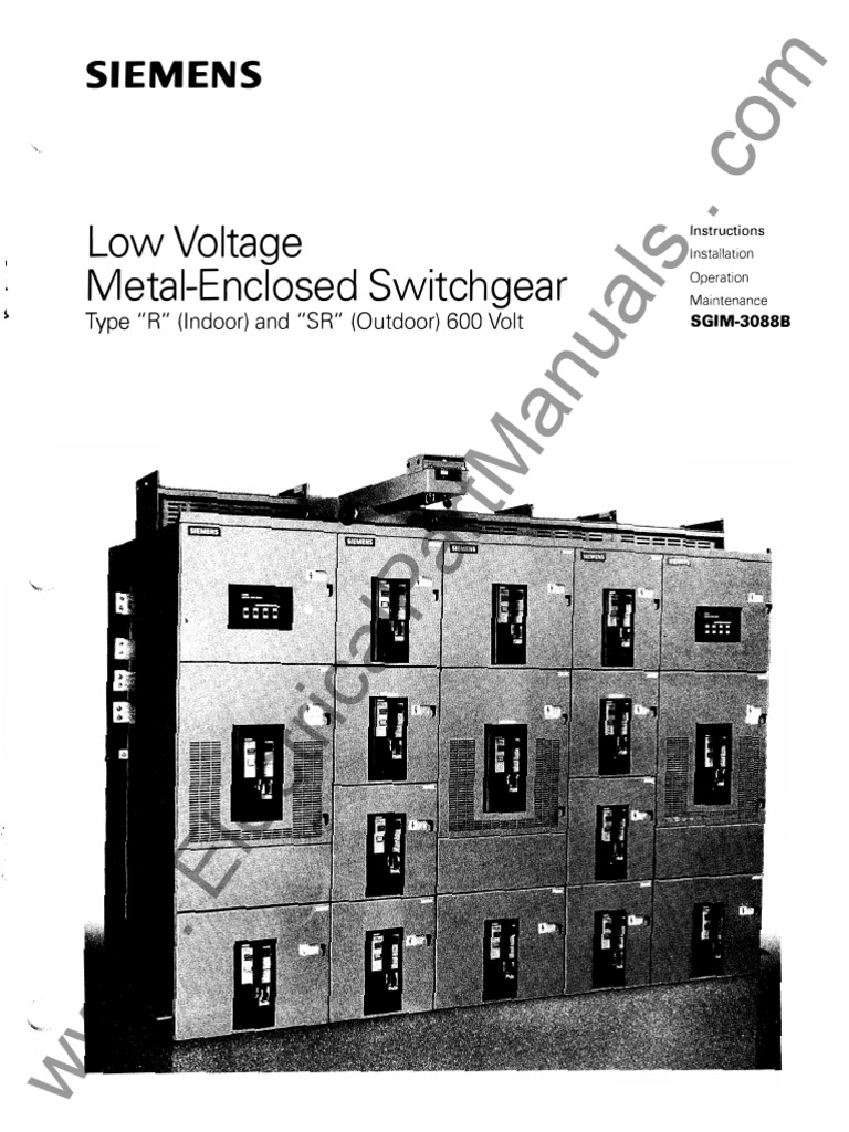 Siemens - Low Voltage Metal-Enclosed Switchgear | PDF | Electrical ...