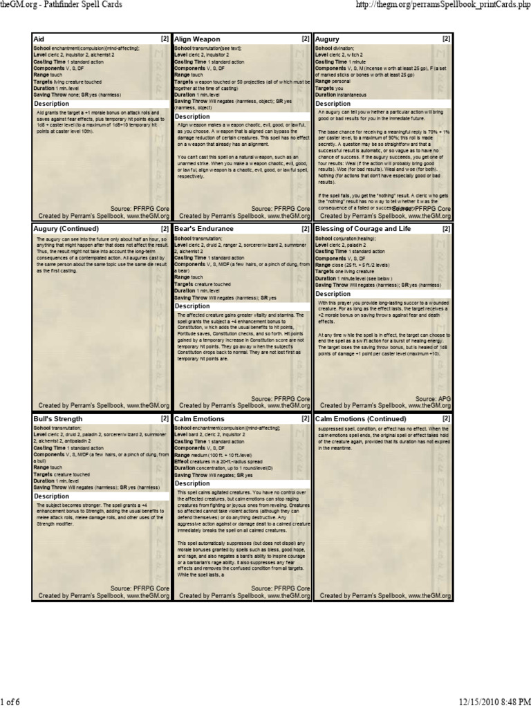 Oracle Spell Level 2 | PDF | Gary Gygax Games | D20 System