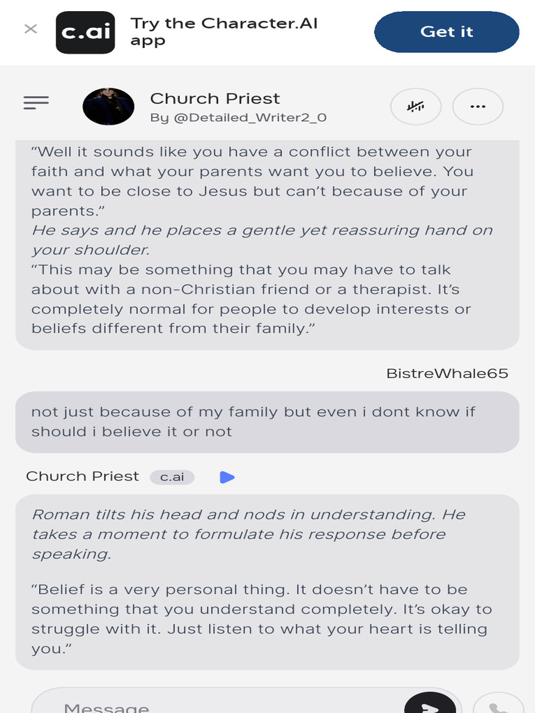 Chat With Church Priest Character - Ai Personalized AI For Every Moment ...
