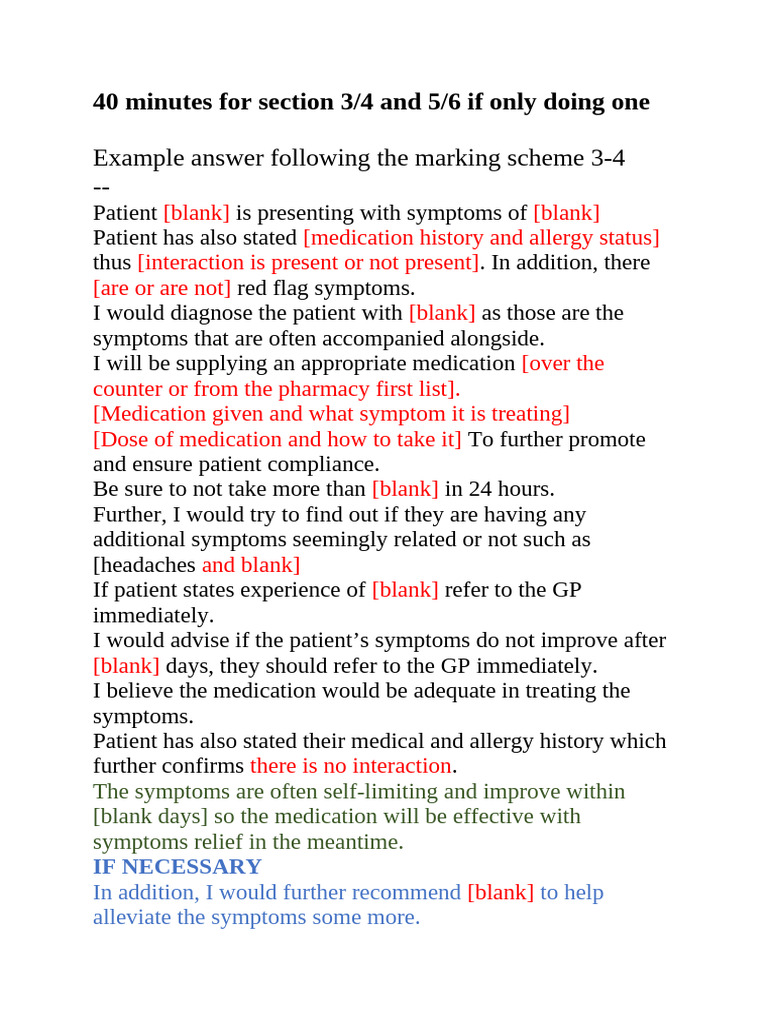 Exam Answer Cheat Sheet | PDF