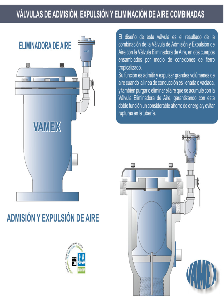 Válvulas VAMEX - COMBINADAS AE | PDF | Tecnologías de gas