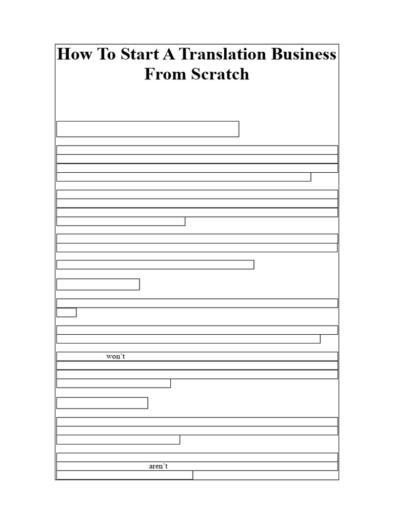How To Start A Translation Business From Scratch | PDF | Translations ...