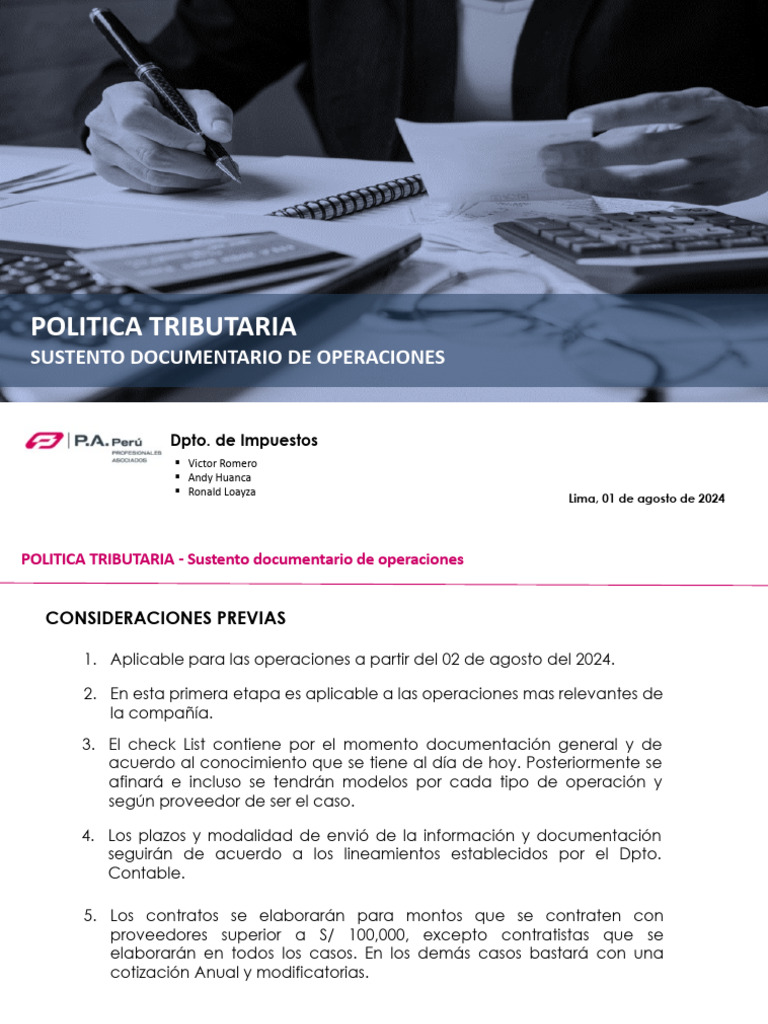 Check List Documentacion SUNAT - FINAL | PDF | Contabilidad | Factura