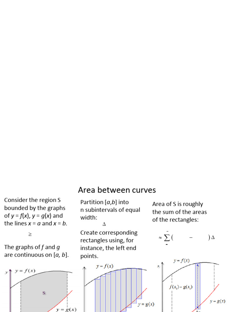 7 - 1 v5 Area Between Curves | PDF | Area | Interval (Mathematics)