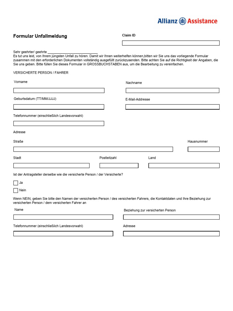 Formular Unfallmeldung 2024 1728546 | PDF