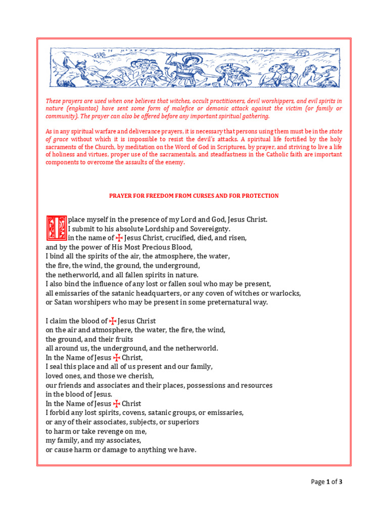 Prayer for Freedom from Curses | PDF | Mary, Mother Of Jesus ...