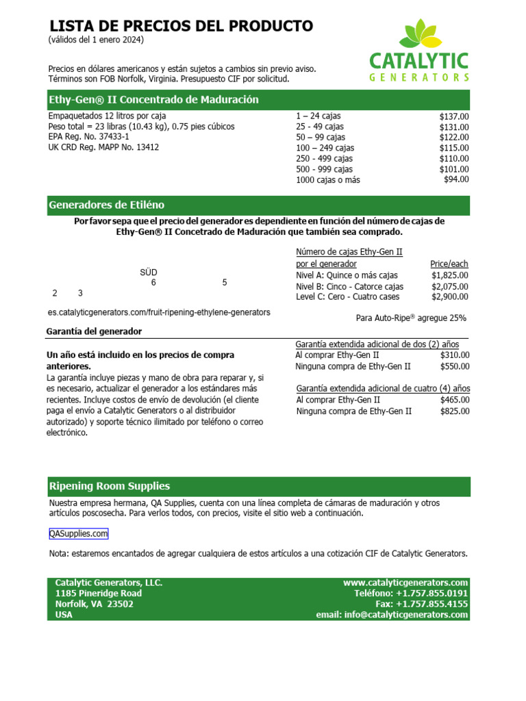 Price List 2024 SPANISH | PDF