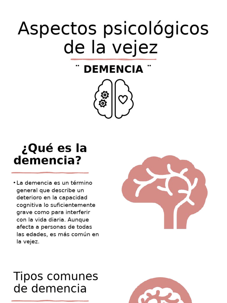 Aspectos Psicologicos Durante La Vejez Demencia | PDF | Estilo de vida