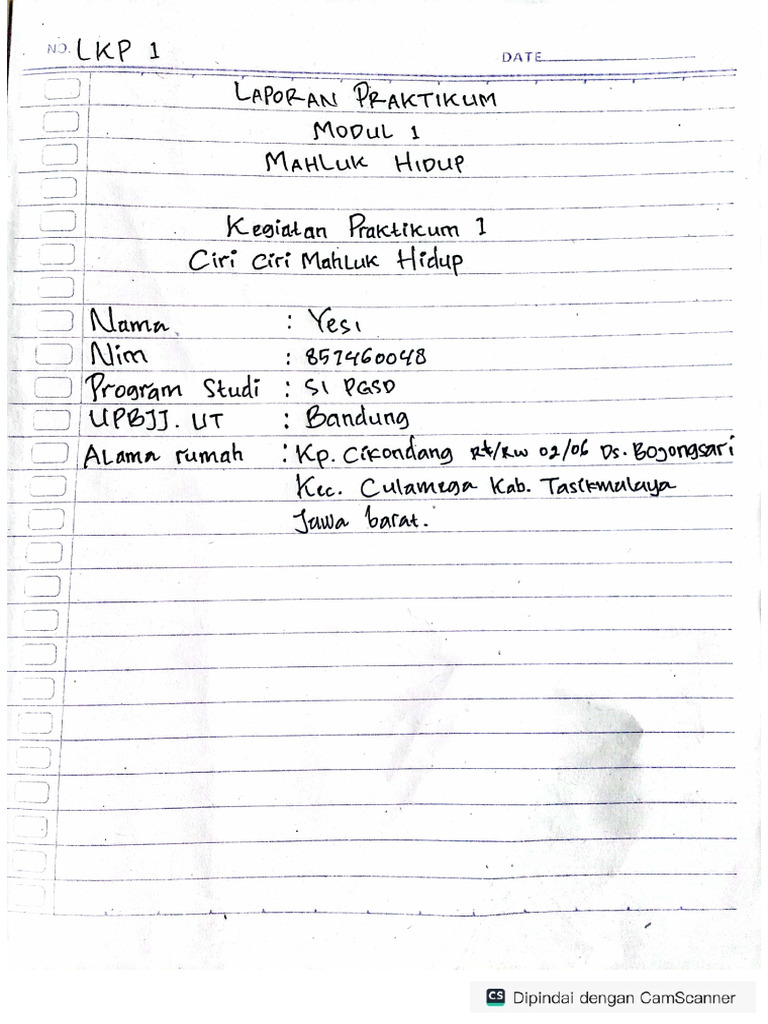 LKP 1 Ciri Ciri Mahluk Hidup | PDF