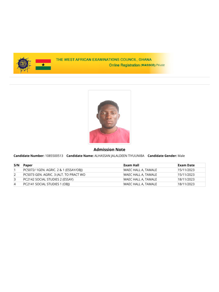 WAEC Ghana Registration | PDF | Science & Mathematics