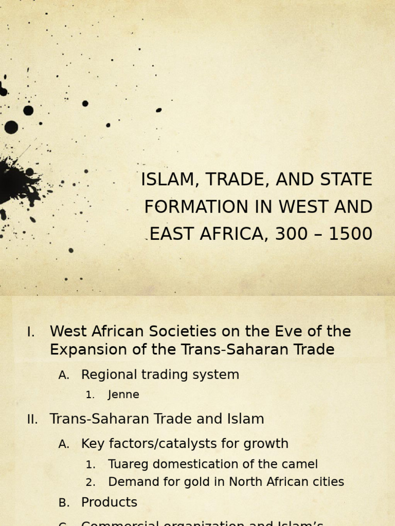 Islam, Trade, and State Formation in West and East Africa Powerpoint | PDF