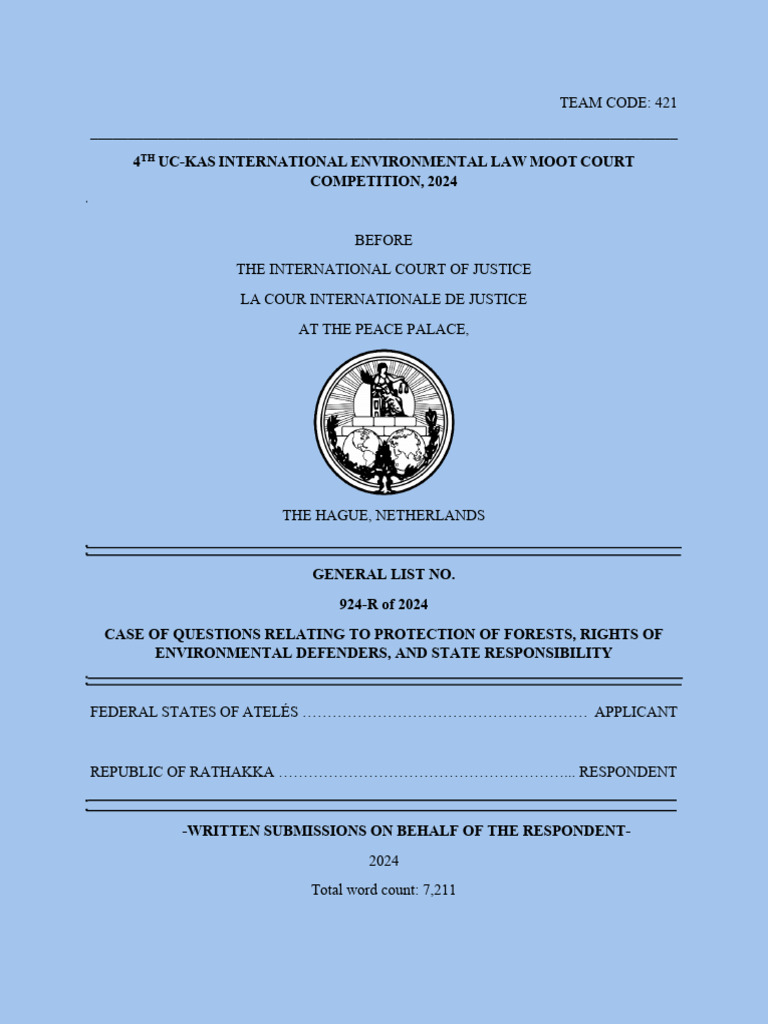 TEAM-NO.-421 | PDF | Habitat Destruction | International Law