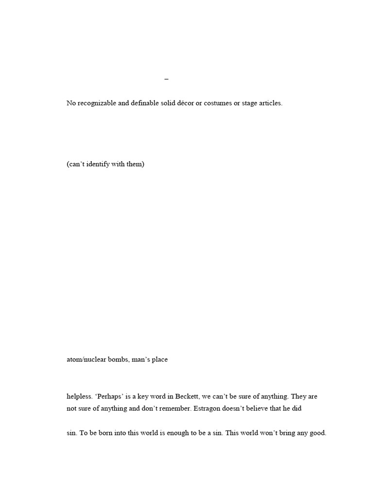 Characteristics of Theatre of the Absurd | PDF